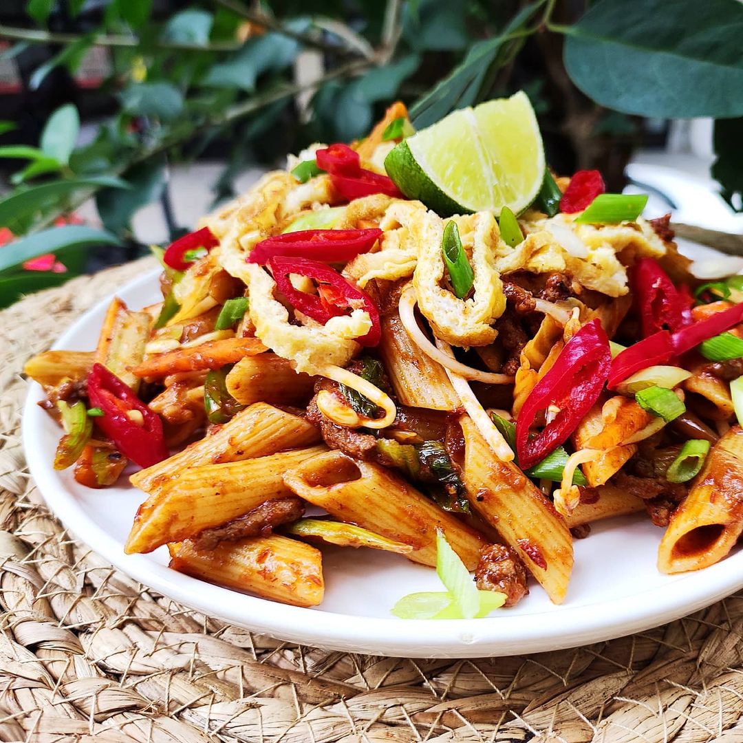 Spicy Malay Style Fried Pasta (Macaroni Goreng) Recipe from ...