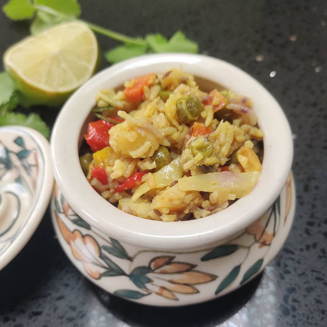Mum's Spicy Vegetable Rice Recipe from @cooksbyson - Fooooods.com