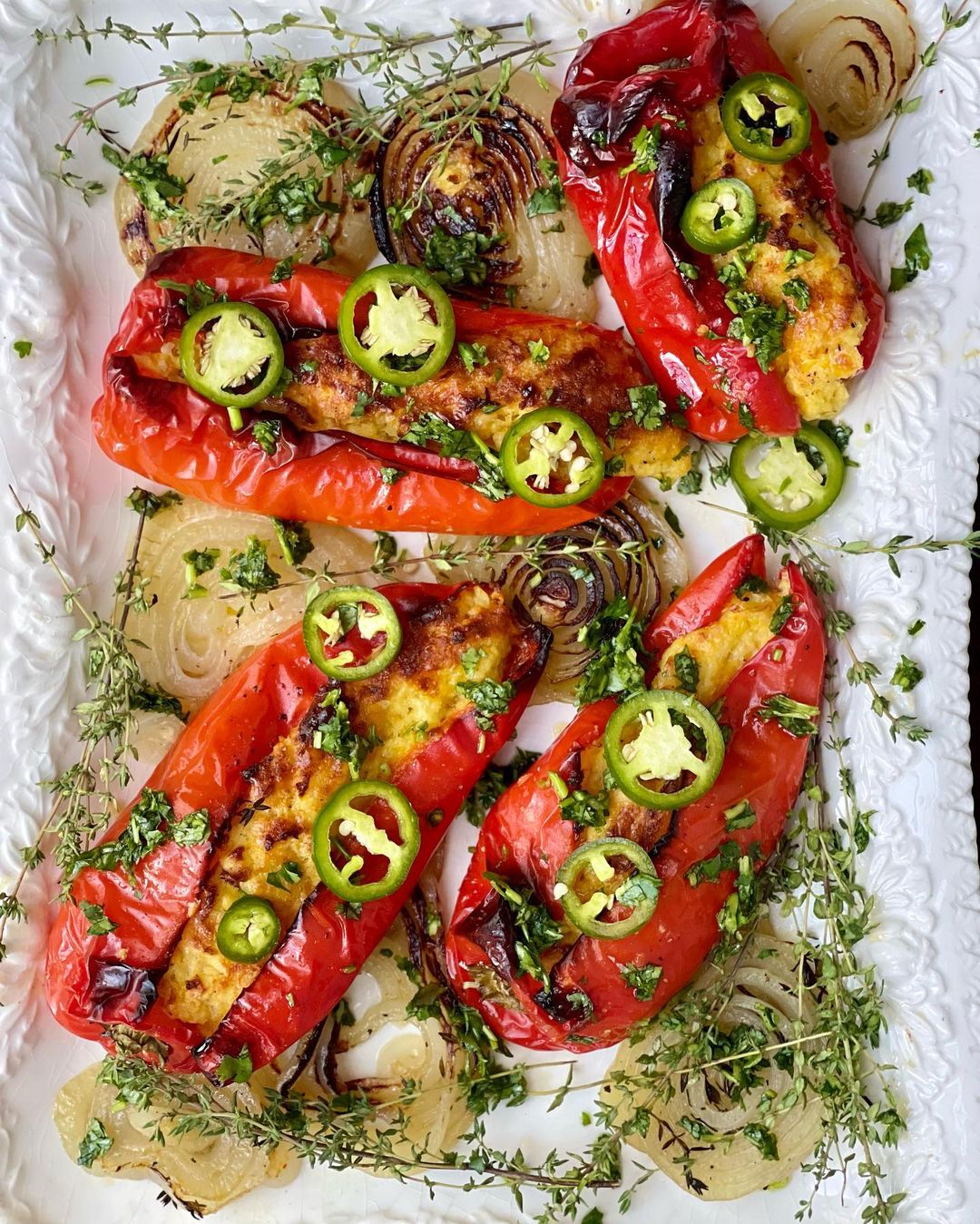 Creamed Corn And Polenta Stuffed Peppers Recipe from ...