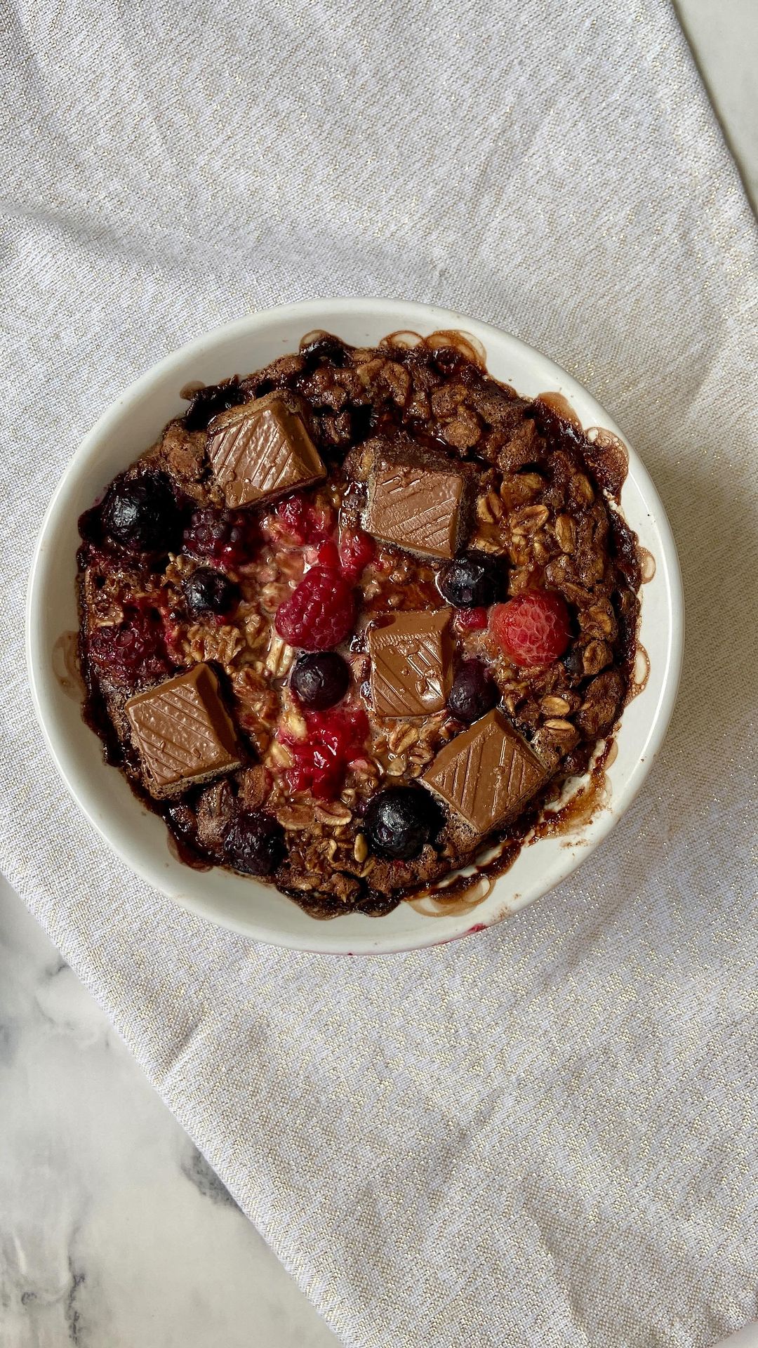 Choc Berry Baked Porridge from @katz__kitchen - ResepMamiku.com