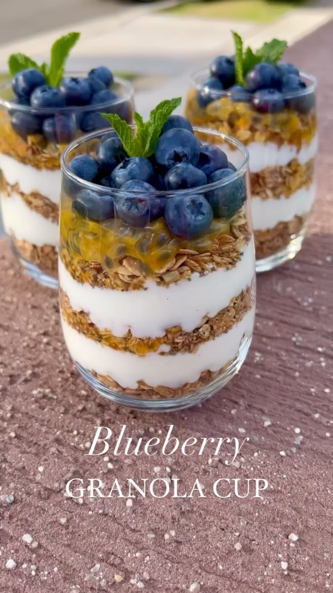 Blueberry Granola Cups Recipe from @korkyskitchenofficial_ - Fooooods.com