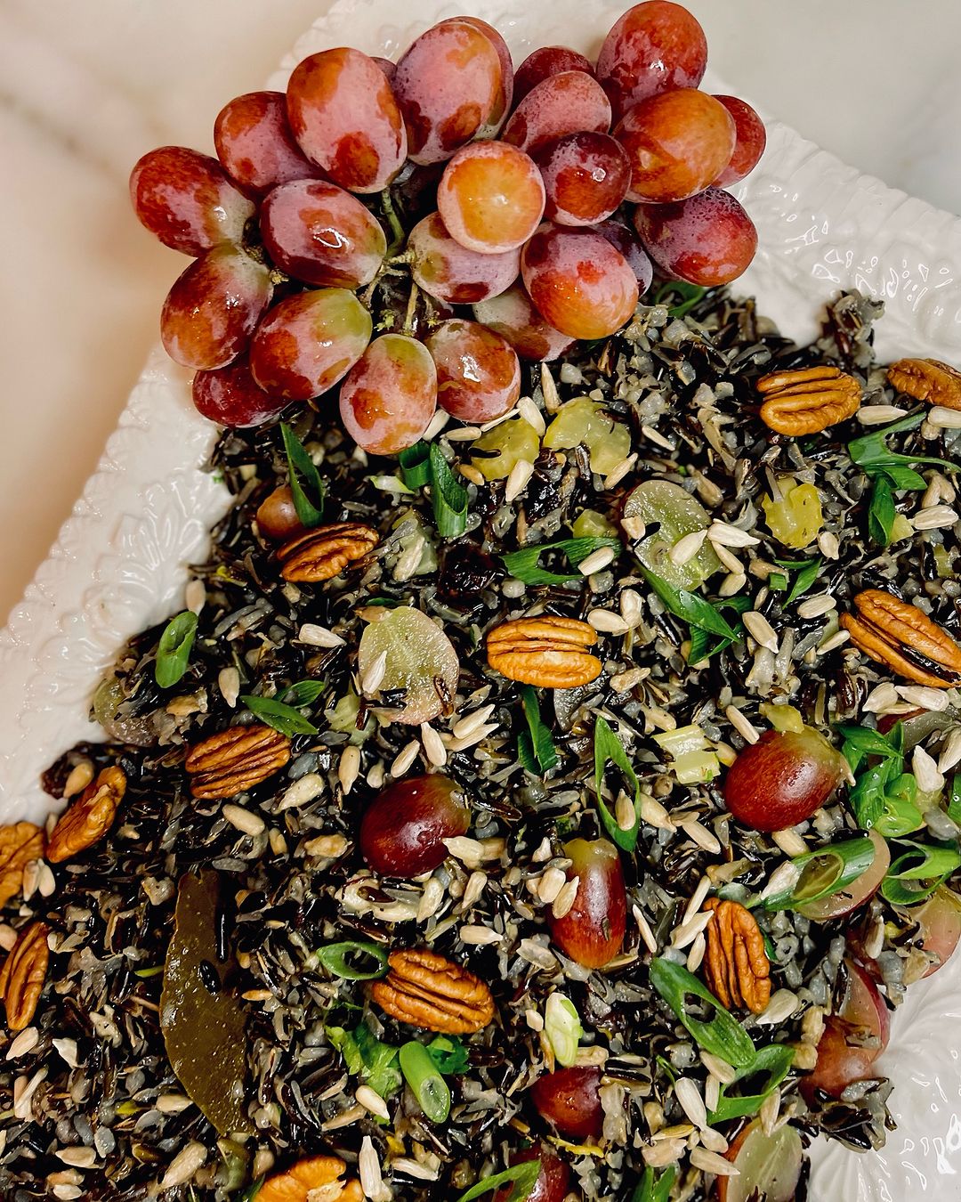 Wild Rice With Sunflower Seeds Dried Cranberries Grapes Herbs And ...