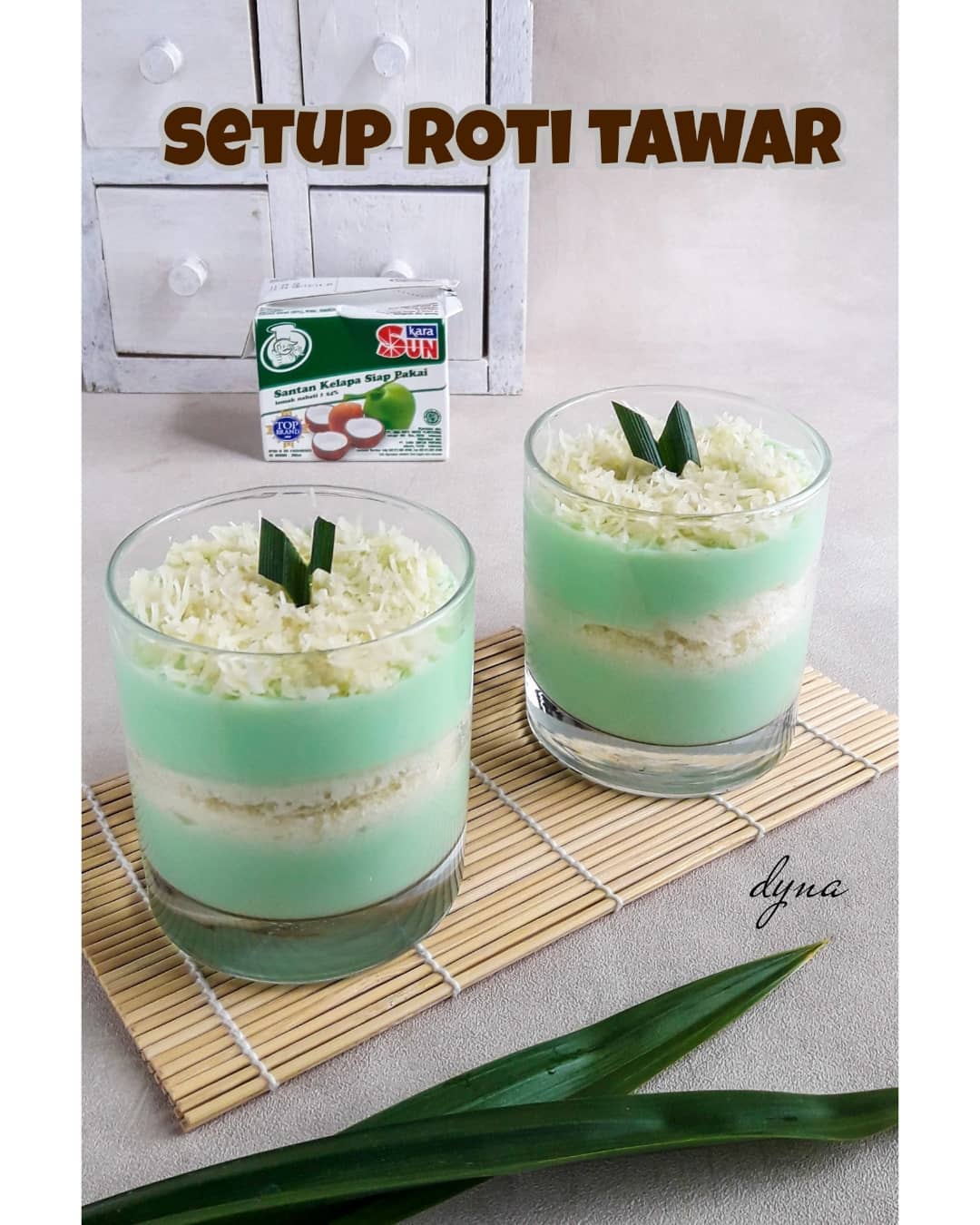 Resep Setup Roti Tawar Pandan Keju dari @dapur_dyna