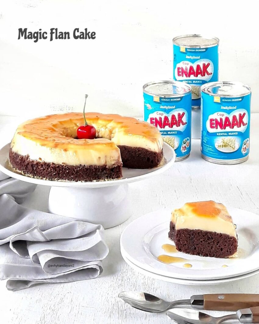 Resep Magic Flan Cake dari @evhyhandayani2