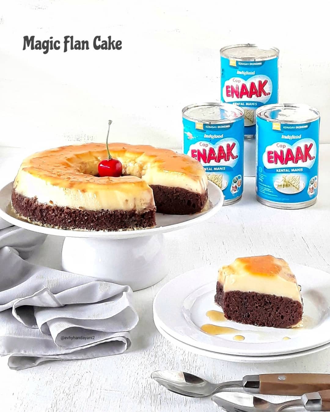 Resep Magic Flan Cake dari @evhyhandayani2
