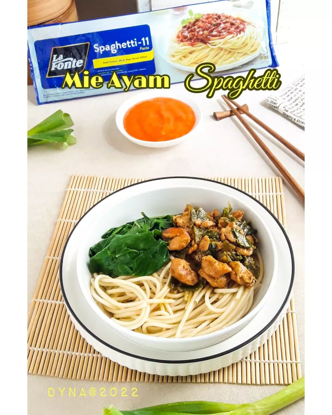 Resep Mie Ayam Spaghetti dari @dapur_dyna
