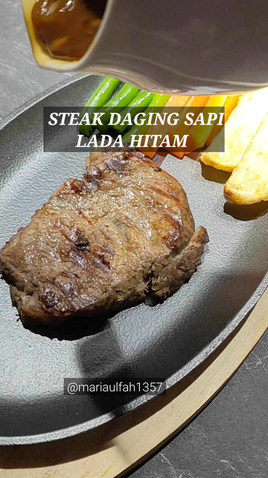 Resep Steak Daging Sapi Lada Hitam dari @mariaulfah1357