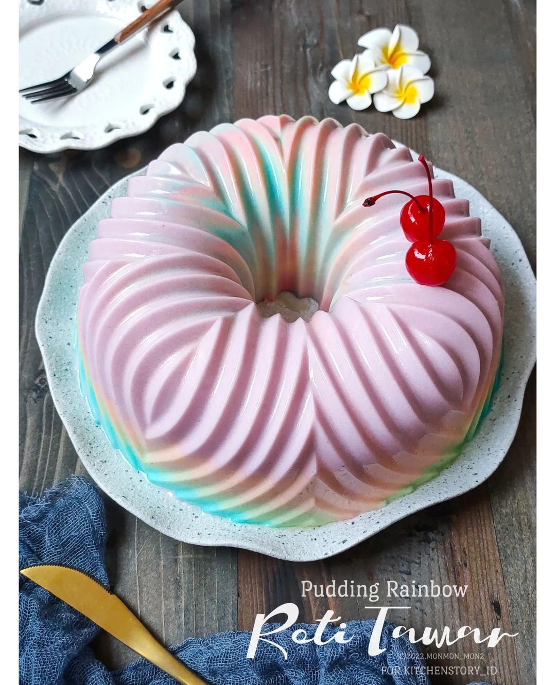 Resep Pudding Rainbow Roti Tawar dari @monmon_mon2