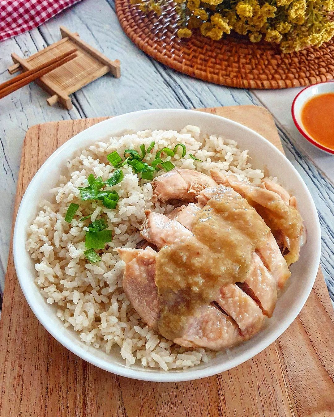 Resep Chicken Rice With Ginger Sauce dari @yscooking