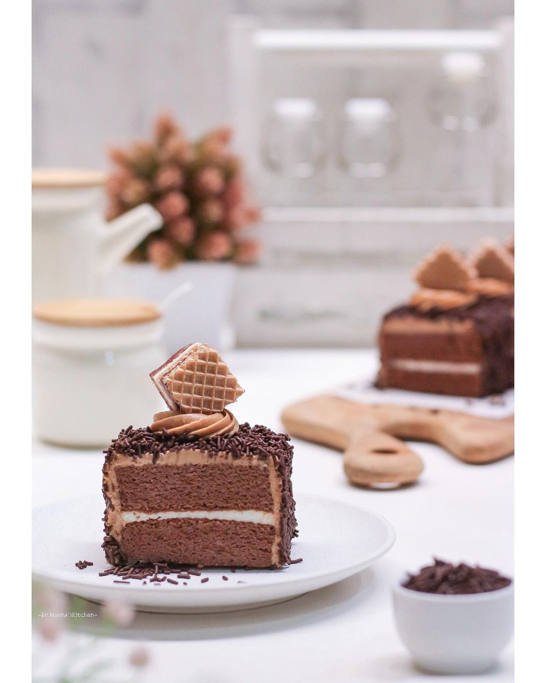 Resep Cake Coklat Meses Keju dari @moona_jingga