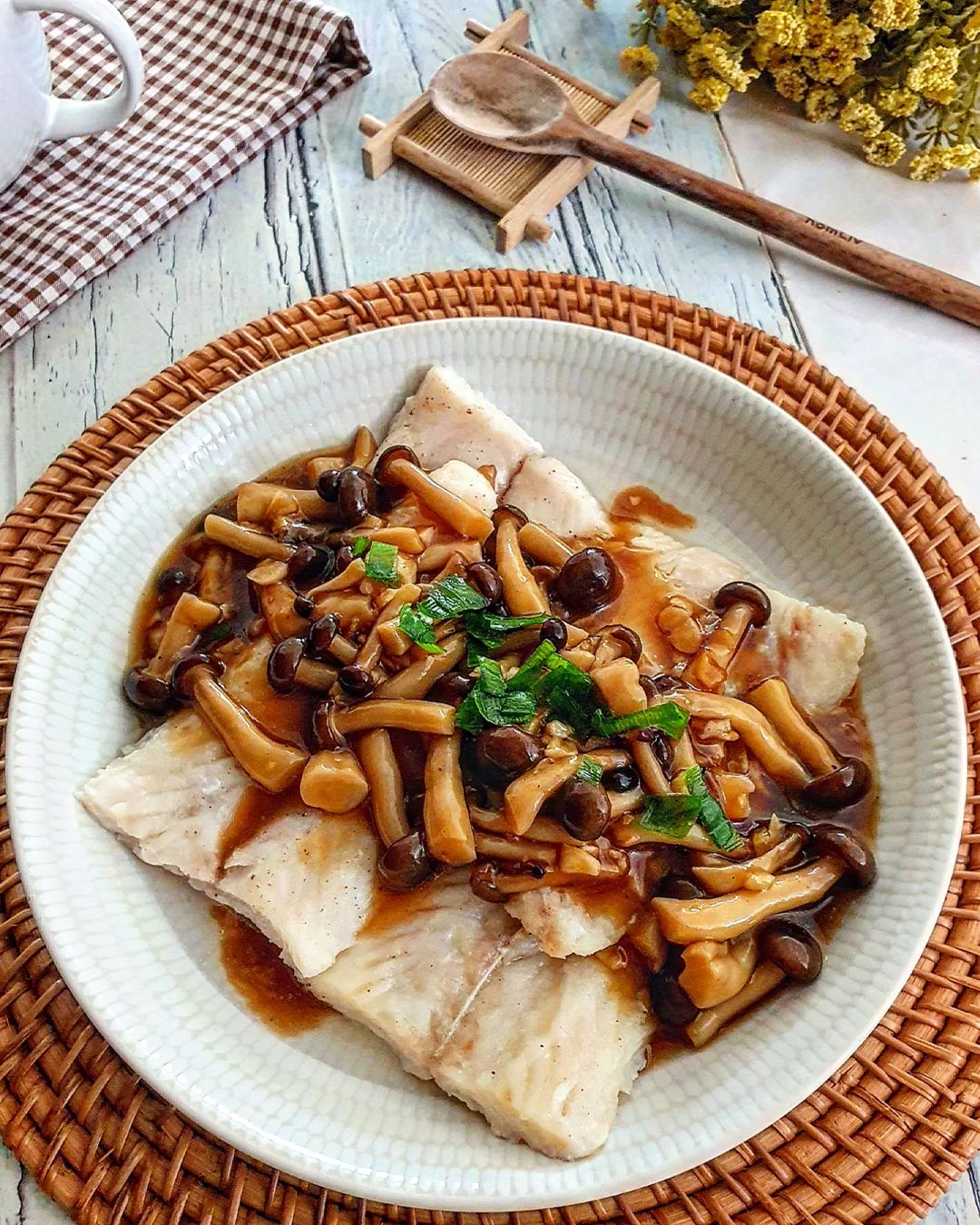 Resep Steam Ikan Siram Jamur dari @yscooking