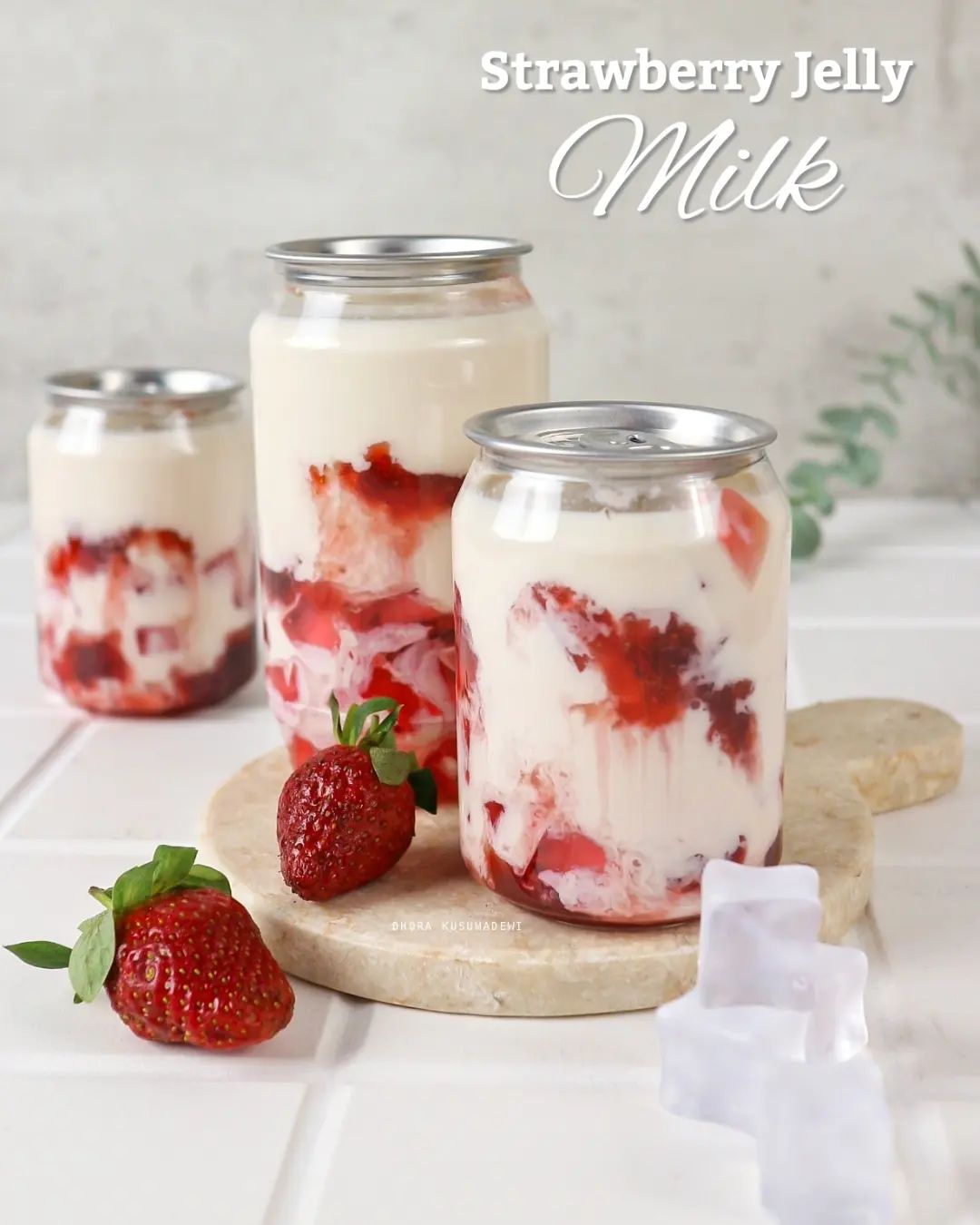 Resep Strawberry Jelly Milk dari @dhora_kusumadewi