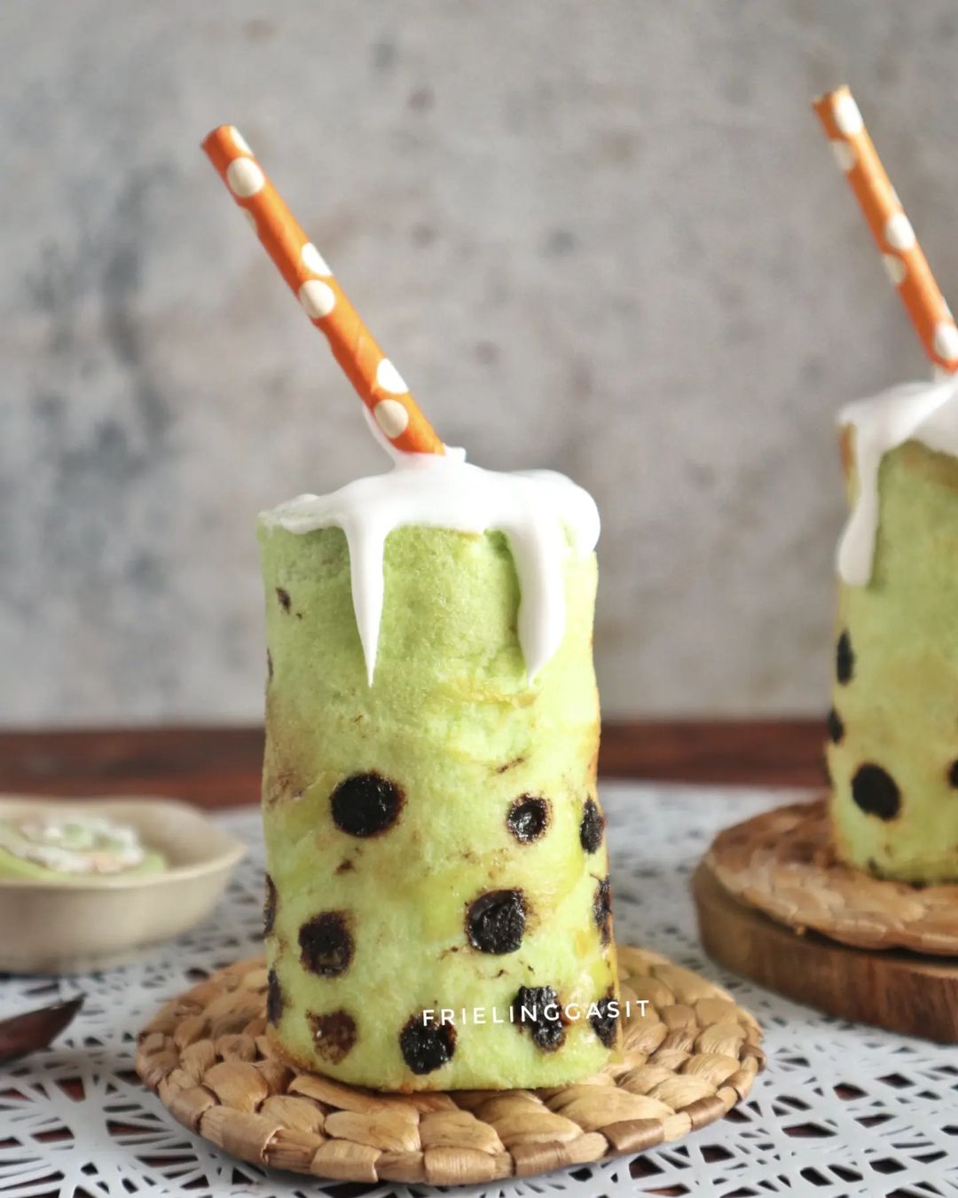 Resep Pandan Boba Roll Cake dari @friel_sit