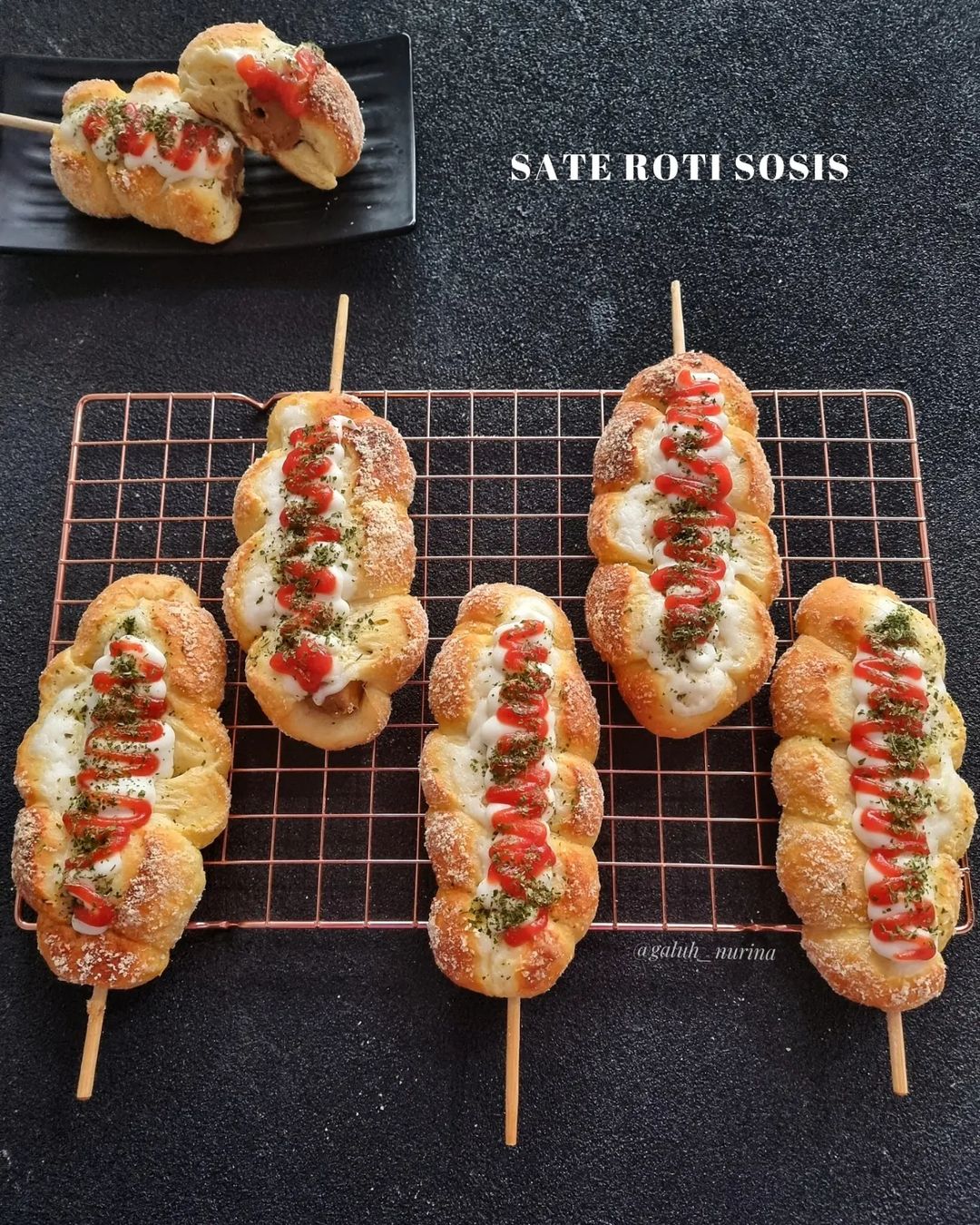 Resep Sate Roti Sosis dari @galuh_nurina