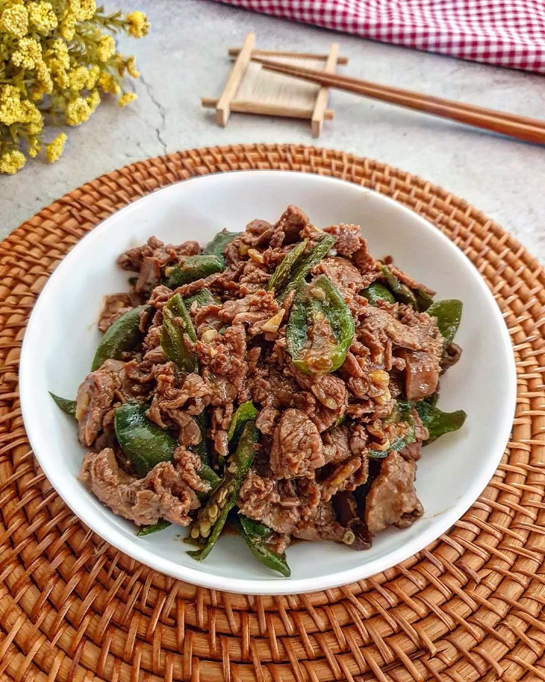 Resep Tumis Beef Cabe Ijo dari @yscooking